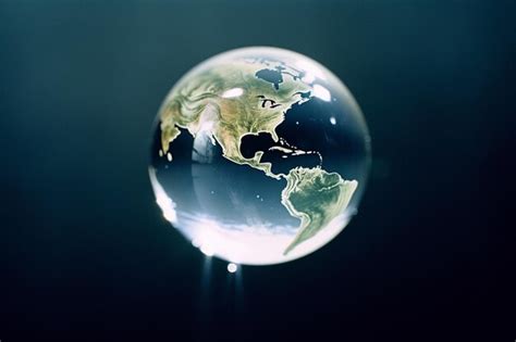 Premium Photo Arafed Image Of A Glass Globe With A Reflection Of The