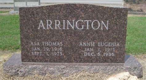 Annie Eugenia Mccrary Arrington 1915 1986 Find A Grave Memorial