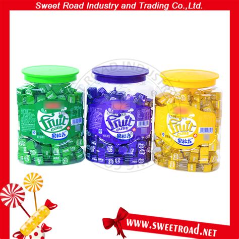Sweet Chewy Hard Candy Cube Milk Fruit Flavor Candy Cube Cow Chocolate