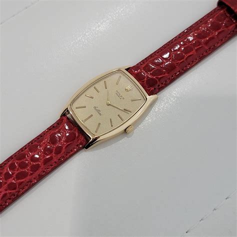 Mens Rolex Cellini Geneve 3807 18k Solid Gold Manual Wind 1970s Luxury