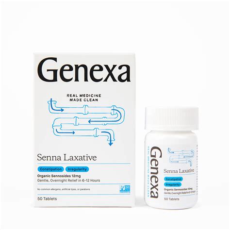 Genexa Senna Laxative 50 Tablets Effective Overnight Laxative