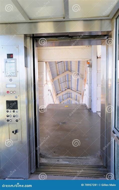 Elevator View Of Staircase In Train Station Fl Stock Image Image Of
