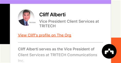 Cliff Alberti Vice President Client Services At Tritech The Org