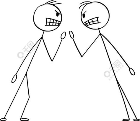 吵架的简笔画 吵架的简笔画怎么画 苗苗知道