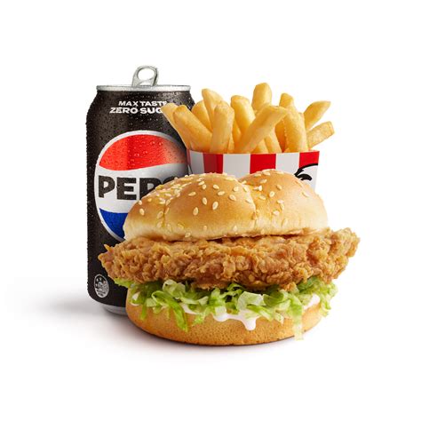 Original Crispy Burger Combo Burgers Kfc Menu