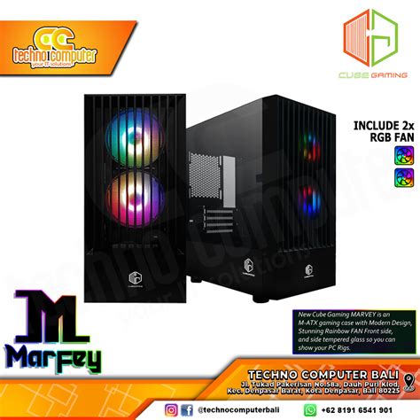 Casing Cube Gaming Swens Mid Tower Matx Case Tempered Glass