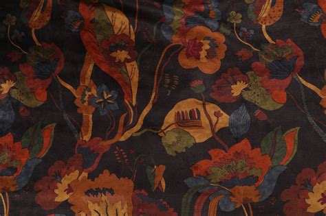9 Yards Gp And J Baker California Velvet Printed Velvet Upholstery Fabric