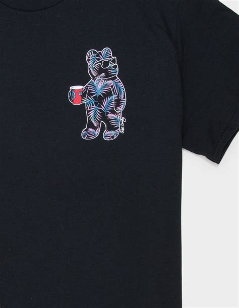 Riot Society Palms Bear Mens Tee Black S Tillys