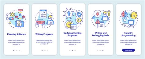 Programming Skills Onboarding Mobile App Screen 16090285 Vector Art At