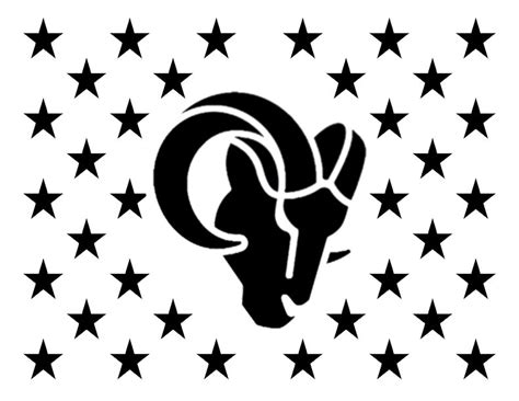 Los Angeles Rams La Rams Flag Star 11 X 85 Stencil 4 Fast Free Ship My Custom Stencils