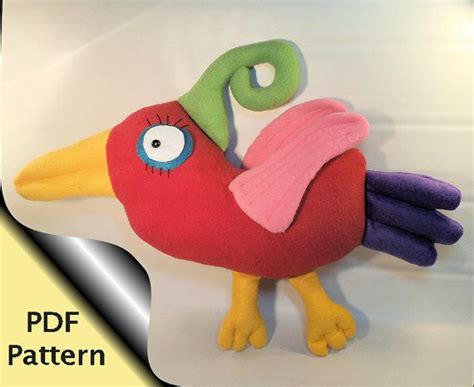 Toy Sewing Pattern Bird Of Paradise Plush Plushie Sewing Pattern