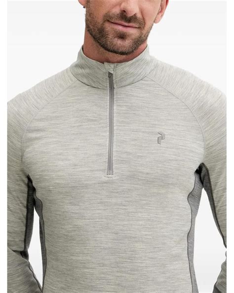 Peak Performance Half Zip Long Sleeve Top In Gray For Men Lyst