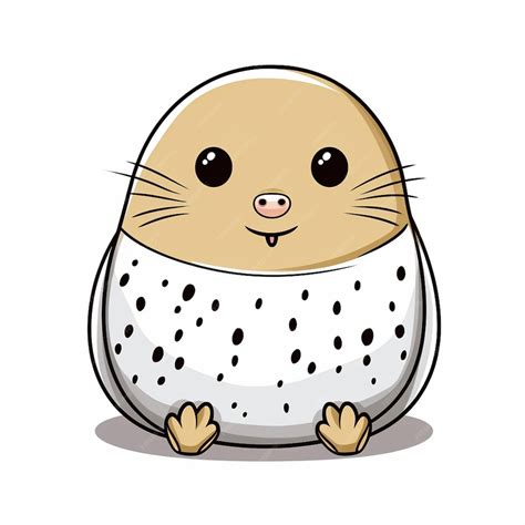 Premium Ai Image Golden Mole Adorable Cute Flat Coloring Book Kawaii Line Art