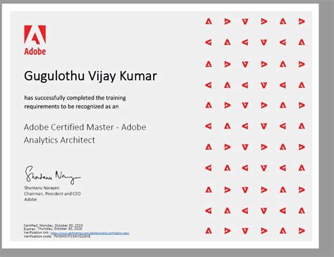 Adobe Certified Master Adobe Analytics Architect Vijay Kumar G