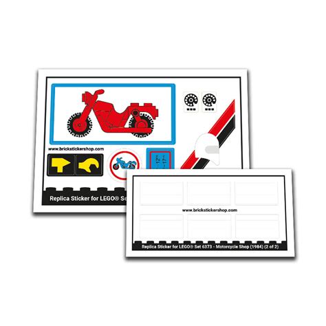 Replacement Sticker For Set 6373 Motorcycle Shop Brickstickershop