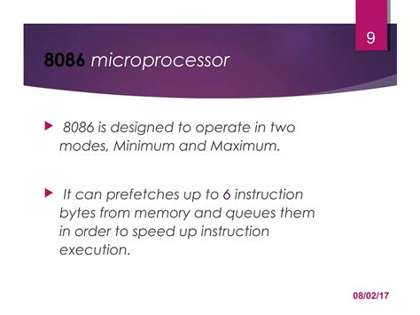 8086microprocessor And Core I3 Ppt