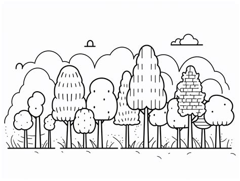 Deciduous Forest Coloring Sheet Coloring Page