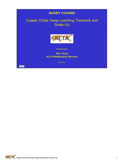 Samples Copper Oxide Hl Tests Scale Up Pdf