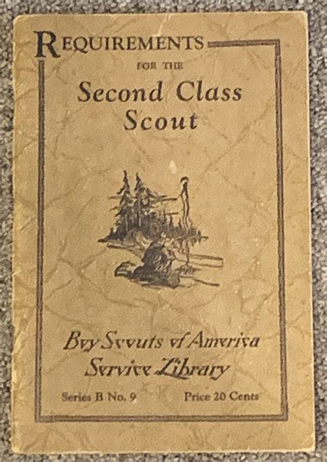 Requirements For The Second Class Scout By Boy Scouts Of America Very