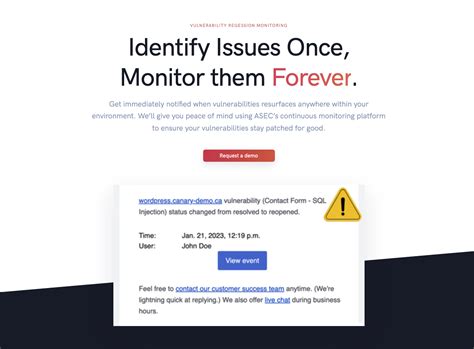 Vulnerability Regression Monitoring Asec Platform