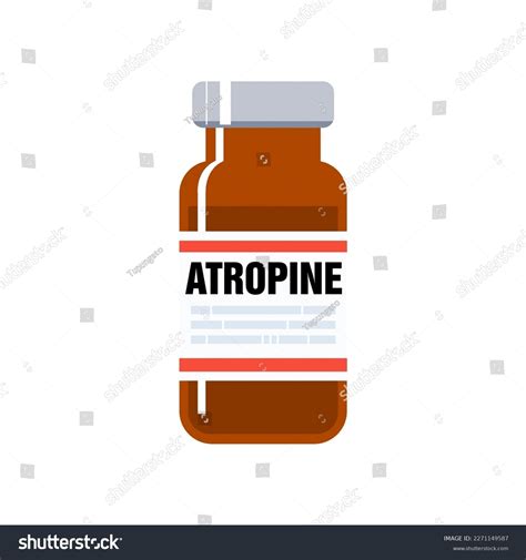 Atropine Generic Drug Name Medication Used Stock Vector Royalty Free