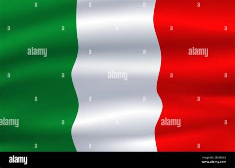 Italy Flag Vector Wavy Fabric Vector Italian Republic Country Official National Flag Of Green
