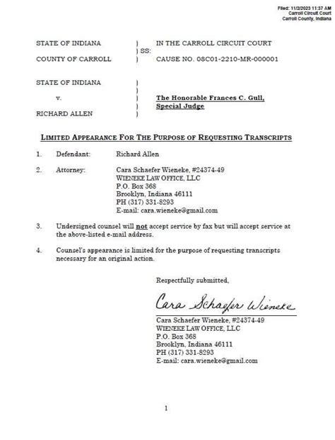 Defendants Motion For Transcripts And Limited Appearance For The Purpose Of Requesting