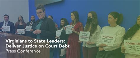 Virginians To State Leaders Deliver Justice On Court Debt Press