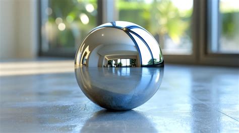 Premium Photo Shiny Metal Sphere Reflective Surface