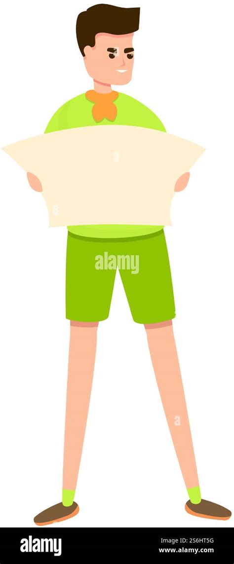 Scouting Map Navigation Icon Cartoon Of Scouting Map Navigation Vector