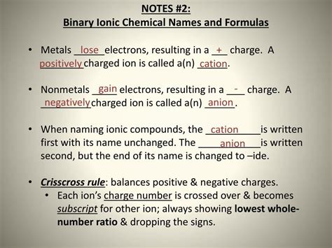 ppt notes 2 binary ionic chemical names and formulas powerpoint