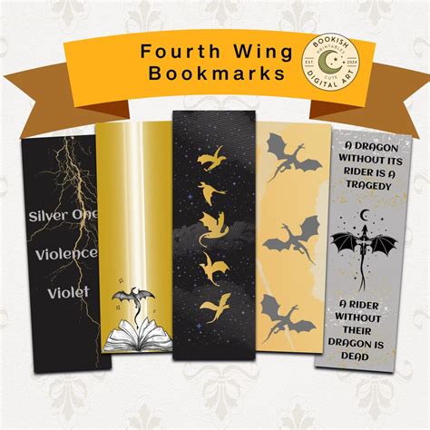 Printable Bookmarks Fourth Wing Iron Flame Digital Download Print And