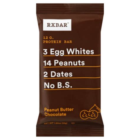 Rxbar Protein Bar Peanut Butter Chocolate