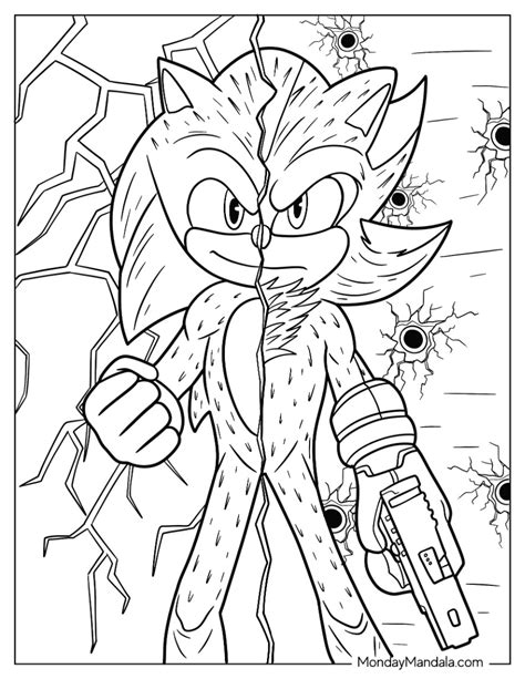 Super Sonic Shadow And Silver Coloring Pages Free Printable