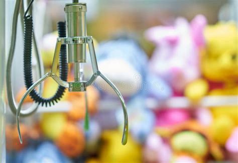 Doll Picker Or Claw Clamp Machine In Game Arcade Stock Image Image Of