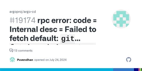 Rpc Error Code Internal Desc Failed To Fetch Default `git Fetch Origin Tags Force