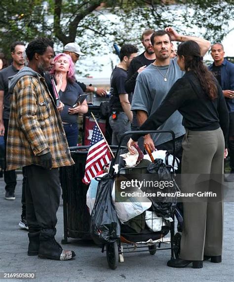 Octavio Pisano And Juliana Aiden Martinez Are Seen On The Set Of Law
