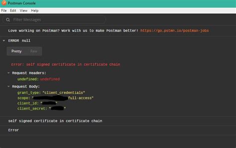 Error Self Signed Certificate In Certificate Chain In Version 672