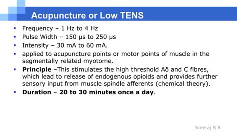 Transcutaneous Electrical Nerve Stimulation Tens Srs Pptx