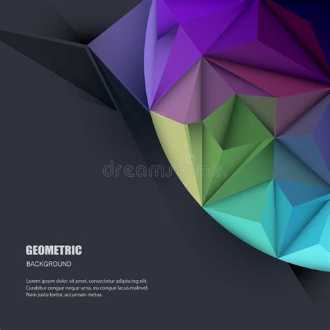 Vector 3d Geometric Polygonal Triangle Pattern Stock Vector Illustration Of Color Abstract