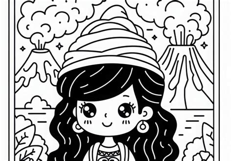 Vulkānu Pētniece Valkā Aizsargapģērbu Krāsojamā Lapa Bez Maksas