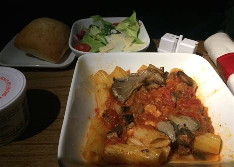 Delta First Class Bolognese Pasta Dinner Points Miles And Martinis