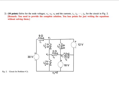 Solved Points Solve For The Node Voltages V V V Chegg