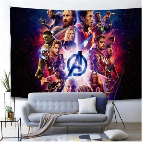 Spiderman Marvel Avenger Hero Tapisserie Tenture Murale Fleur