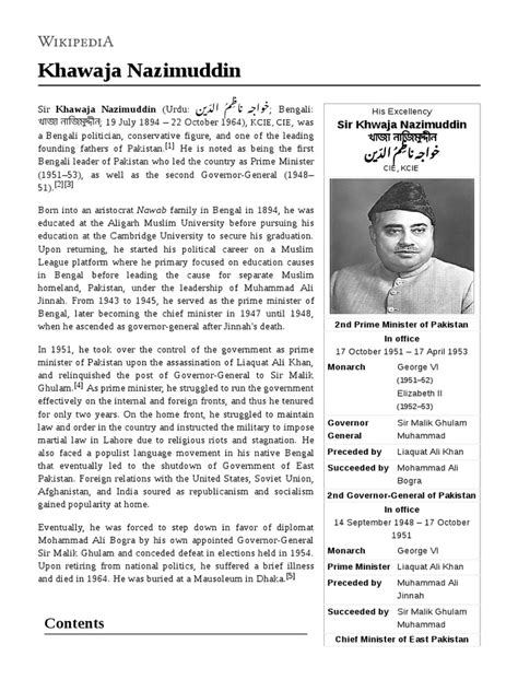 Khawaja Nazimuddin Pdf South Asia Bangladesh