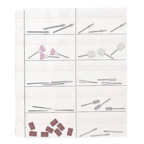 10 Pocket Clear Vinyl Binder Pages Nail Art Tools Supplies With