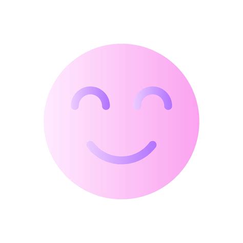 Contented Face Flat Gradient Two Color Ui Icon Pleased And Relaxed