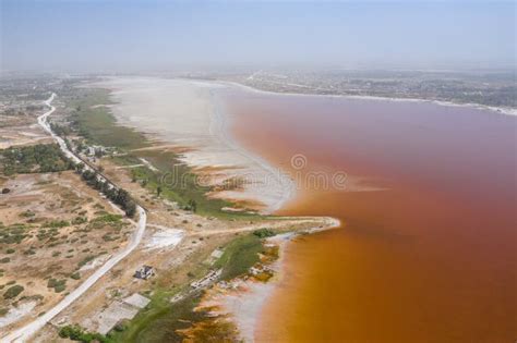 Aerial View Of The Pink Lake Retba Or Lac Rose In Senegal Photo Made
