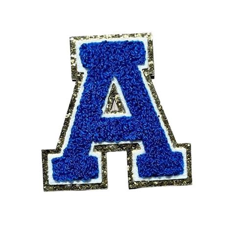 Royal Blue Chenille Letter Patches 3 12 Royal Blue Chenille Letters