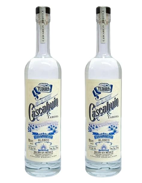 Dos Botellas Tequila Cascahuín Blanco Tahona 750 Ml Tequila Blanco
